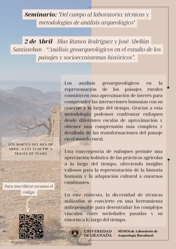 Primera ponencia del Seminario: «Del campo al laboratorio: técnicas y ... Primera ponencia del Seminario: «Del campo al laboratorio: técnicas y ...
